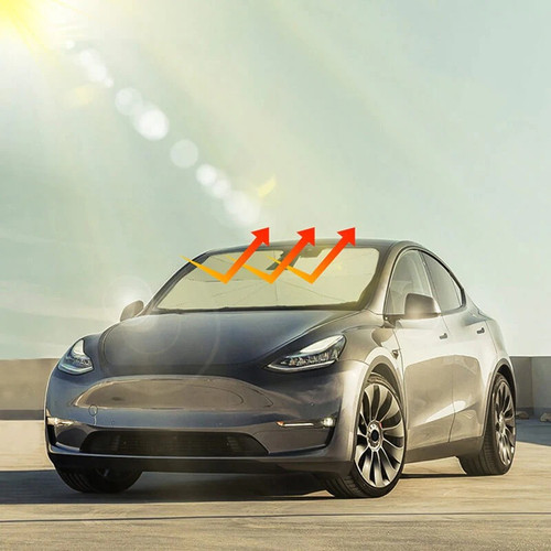 Tesla Model 3 & Y Front Windshield Sunshade | EvGuru