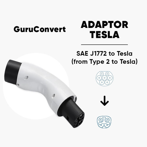 EV Adapter Combo from Type-2 to Tesla Plug | EvGuru