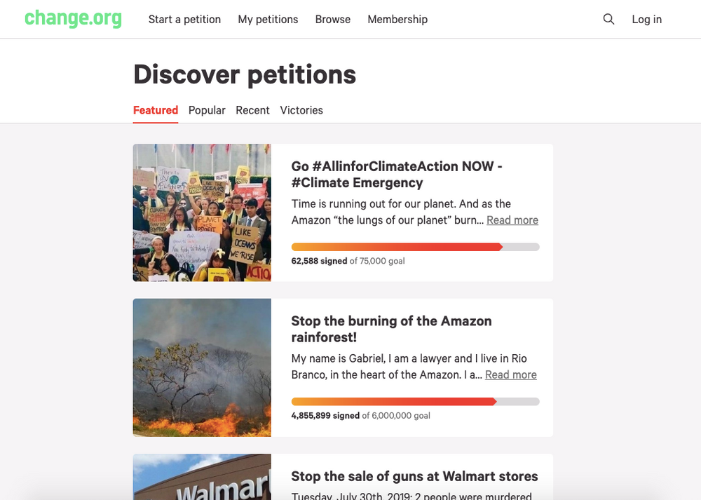 Sign an environmental petition
