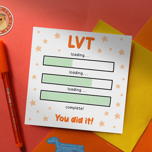 LVT Loading Graduation Card | Veterinary Cards | Coffee and a Catfish