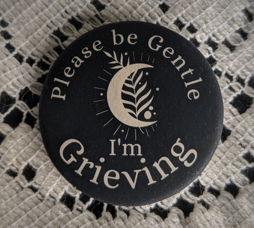 Grieving Pin ~Moon & Fern | Stone Circles