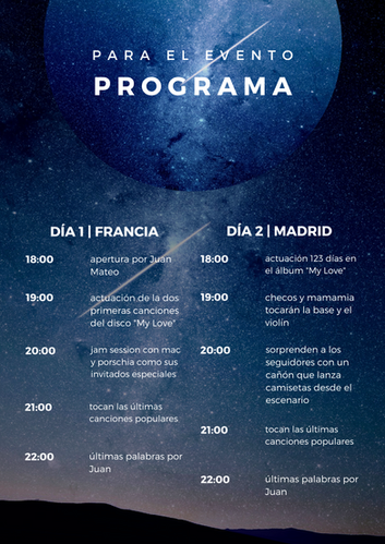 Cómo crear el programa de un evento