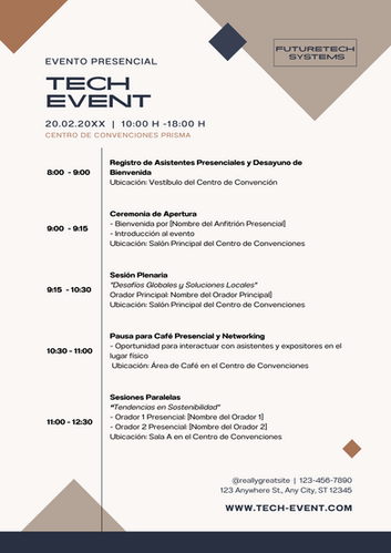Cómo crear el programa de un evento