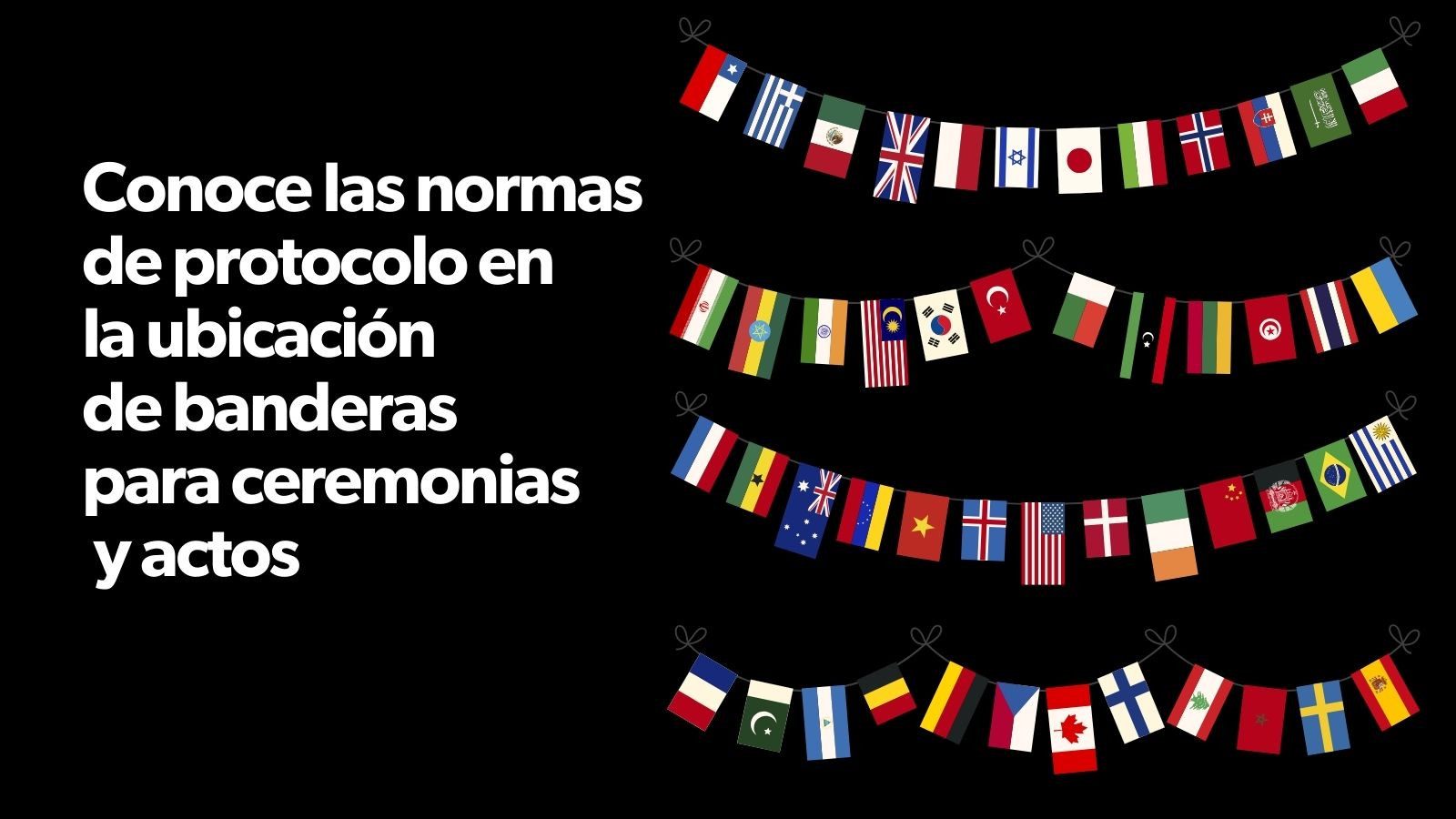 Conoce las normas de protocolo en la ubicación de banderas para ...
