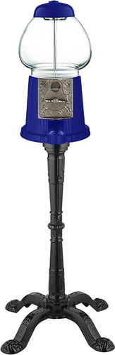 NAVY BLUE 15" Tall Gumball Machine with Stand | American Gumball Mac