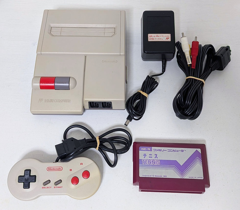 Nintendo AV Famicom Console HVC-101 + Cables & Controller + Tennis ...
