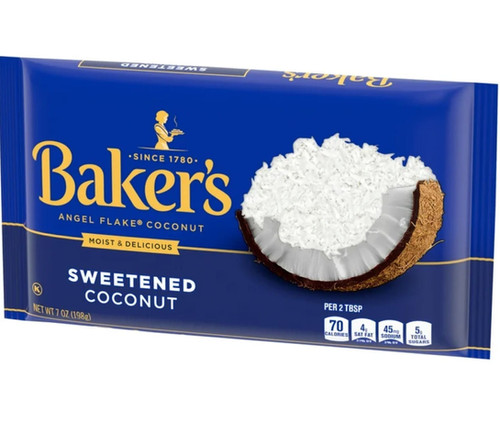 Bakers Angel Flake Coconut 198g 🥥 Coco Rallado Dulce USA