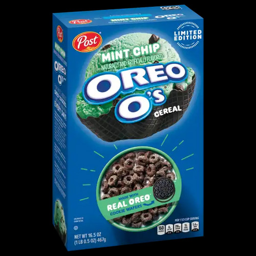 Oreo O's Mint Chip Chocolate 468g – Cereal de Chocolate con Menta | La ...