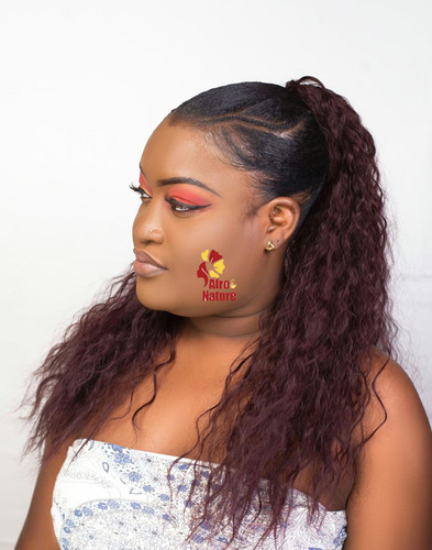 Ponytail frisé couleur rouge | Afro & Nature