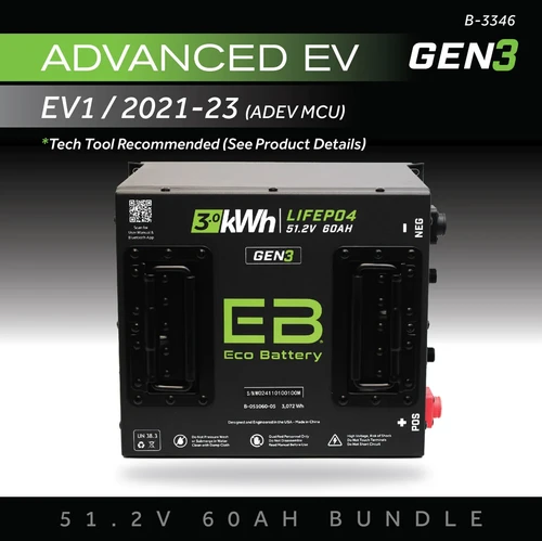 51V 60AH Eco Battery Bundle for Advanced EV EV1 / 2021-23