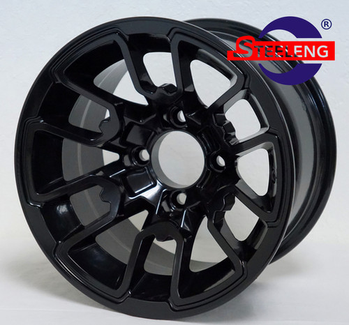 Lizard - 12" Black golf cart wheel