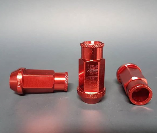 Extended Aluminum Wheel Nut Set Red | The Wheel House