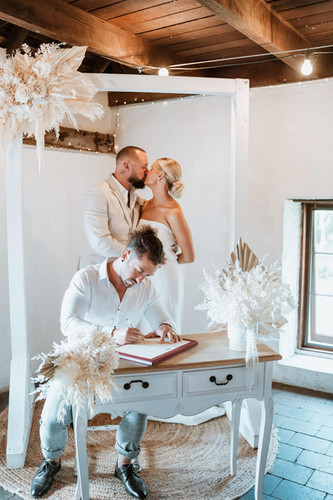 Signing table and stool | eclecticsalvage