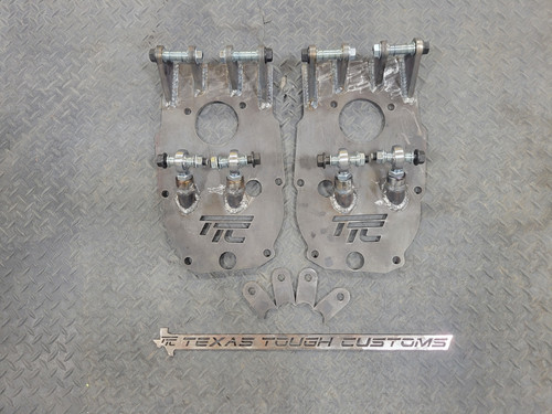 Pioneer 1000 4 Bolt Rear Portal Plates (Bare Metal) | Texas Tough Customs