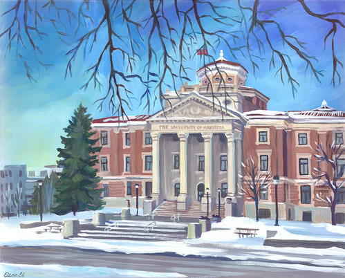 U of M, 13.5” x 11” canvas print | artelstudio