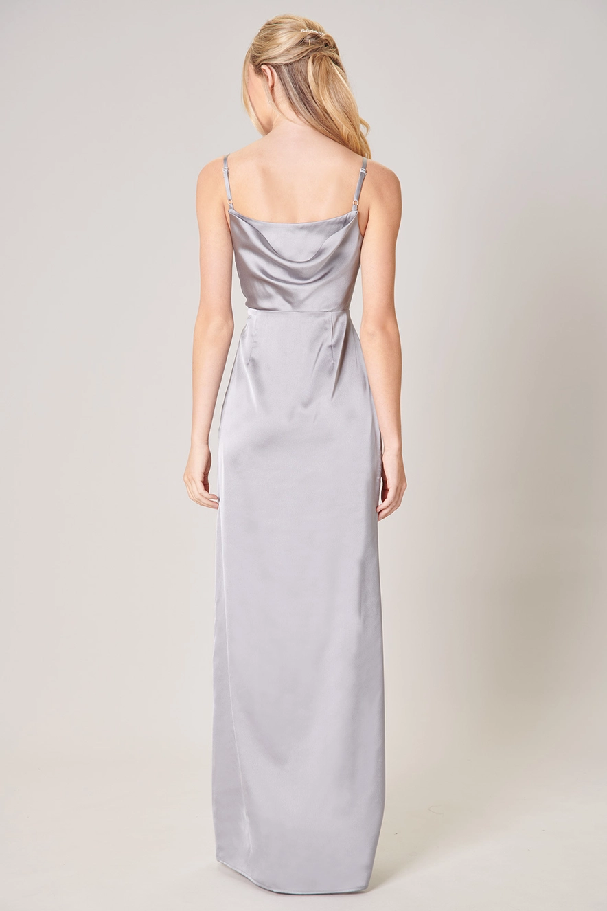 Silver Cowl Neck Gown | Rebel Mimi