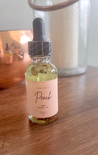 Orglamix 1oz Peach Edible Yoni Oil | Rebel Mimi
