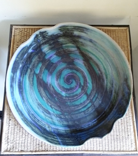 Large Simon Shaw, Clayhouse Ceramics, Pottery Charger | Rod's Curiosities
