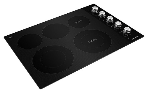 KitchenAid - 30" Built-In Electric Cooktop - Black | west appliances