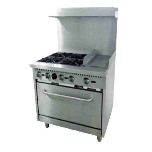 Serv-Ware 36" Range w/ 12" Griddle (SGR-4B-12G) | Jancosales