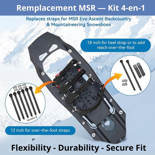MSR - Straps - Deluxe 4-in-1 Kit Replacement Snowshoe Bindings | Simard ...