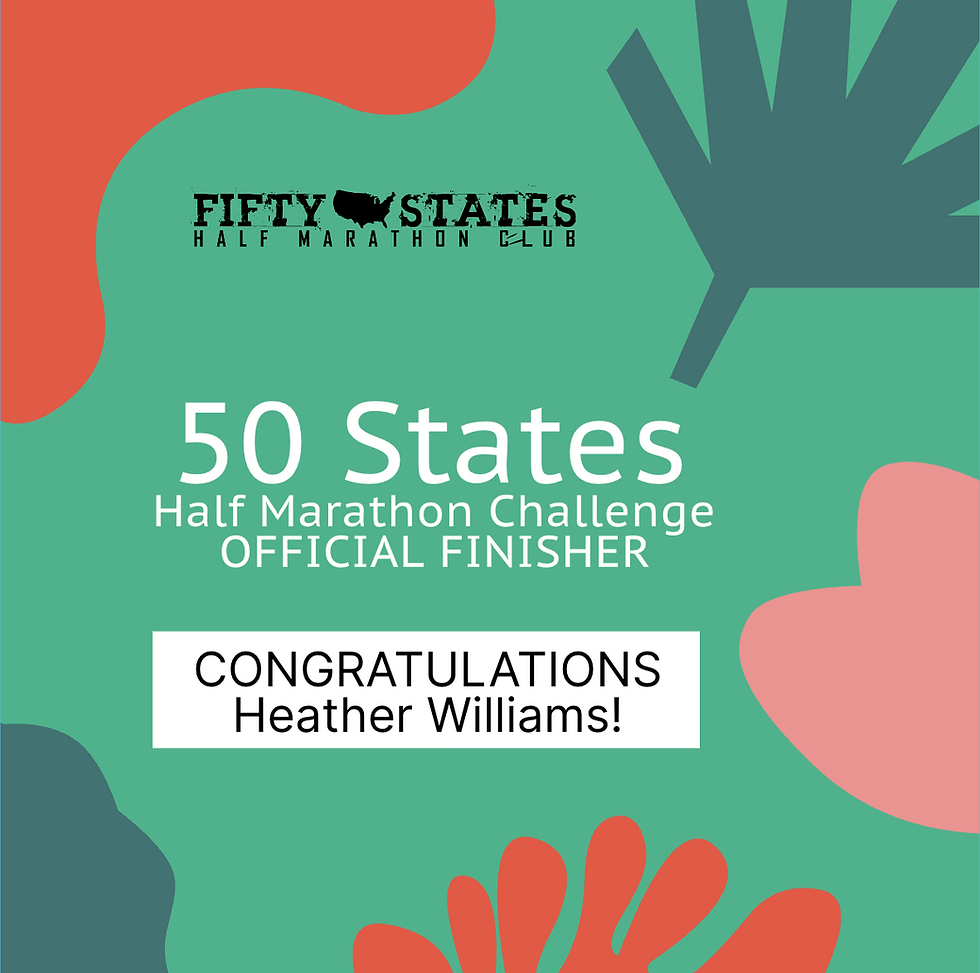 Heather Williams Finishes the 50 States Half Marathon Challenge™ - From ...