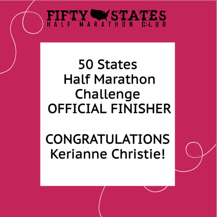 Kerianne Christie Finishes the 50 States Half Marathon Challenge - From ...