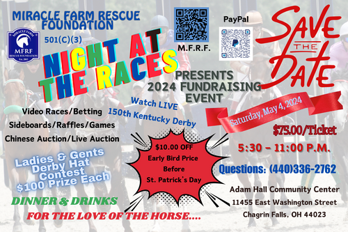 night at the races ticket fundraiser! | Miracle Farm