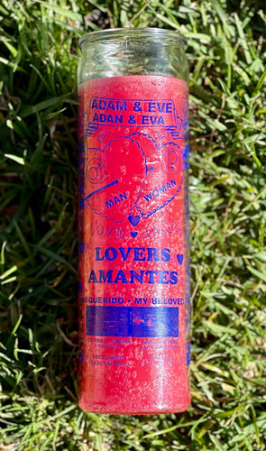 Adam and Eve (Adan y Eva) 7-Day glass candle | PowerofThreeCenter