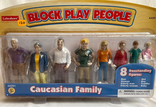 Block Play People - Caucasian Family | Eduland