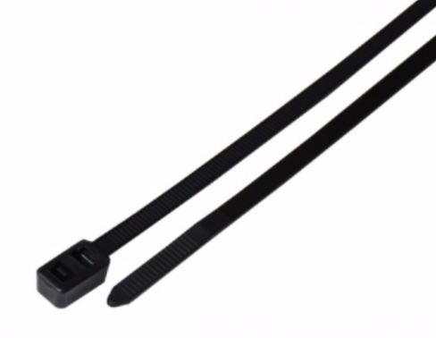 1000pc 8" or 12" Black UV Resistant or Natural Double Loop Zip Ties, 50lb