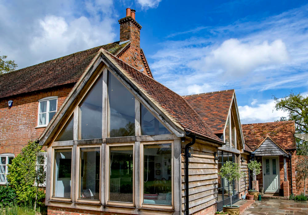 Oak Extension with Vaulted Cruciform Roof