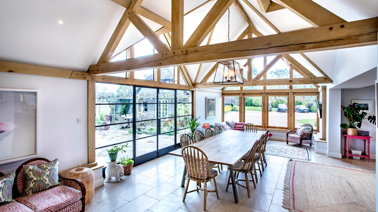 Oak Extension with Vaulted Cruciform Roof