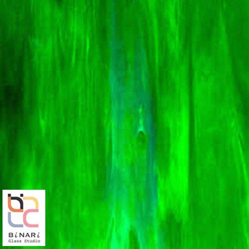 8x10 in Stained Glass: Light Green w/Streaks of Dark Green & White Opal ...