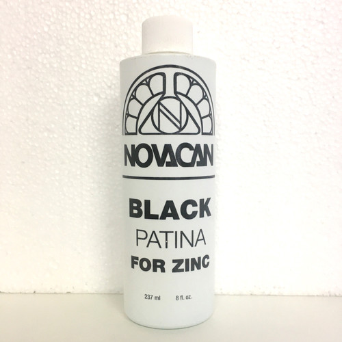 Novacan Black Patina For Zinc - 8 Oz | BiNARi Glass Studio