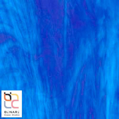 8x10 in Stained Glass: Light Blue w/Streaks of Dark Blue & White Opal ...