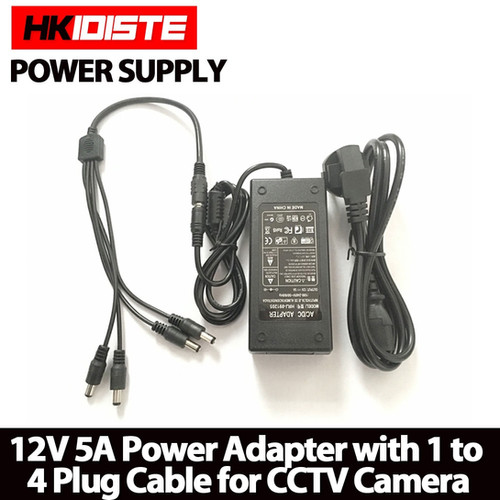 12V 5A 4 Port CCTV Camera AC Adapter Power Supply Box for the CCTV ...