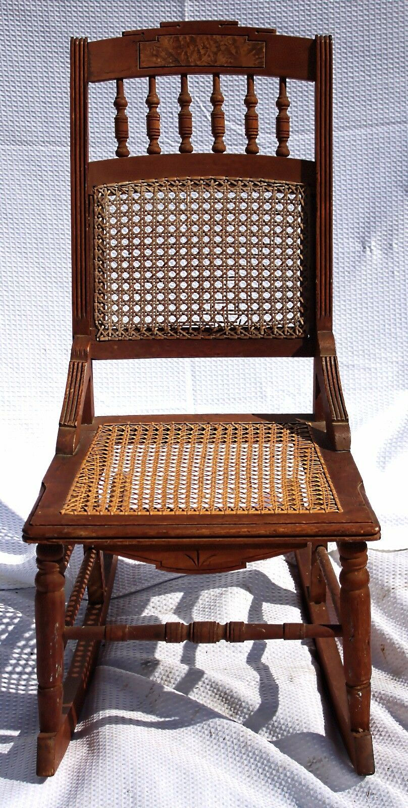 Antique American Victorian Spindled Nursing Rocking Chair | Power Surplus