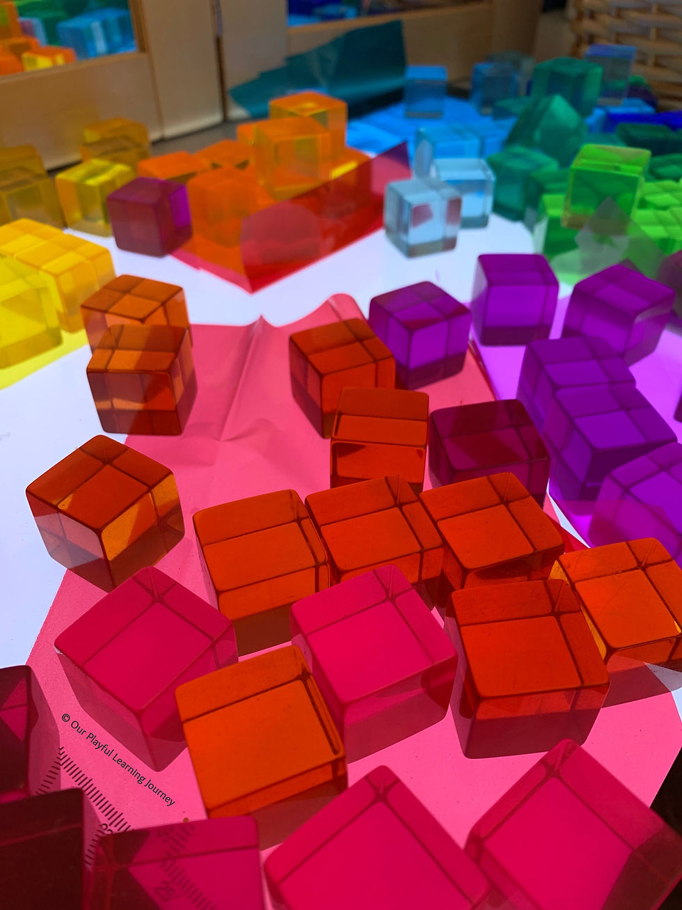 Easy Light Panel Play Idea - Exploring Colours