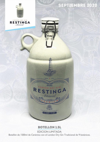 Restinga London Dry en Botellon Ceramico 1,5 Litros | Mercado de Bebidas