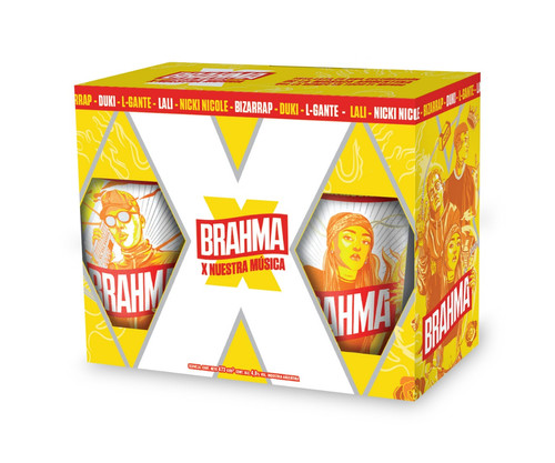Gift Pack Brahma 2 Vasos + 2 Latas 473cc | Mercado de Bebidas