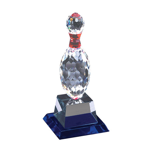 Crystal Bowling Pin Trophy | jandctrophies