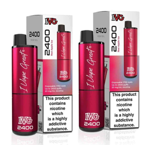 IVG 2400 Red Apple Ice Box of 5 | pukkajuice