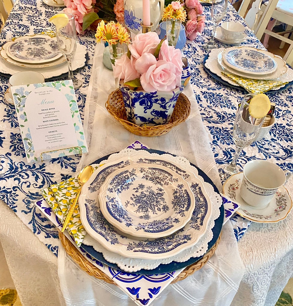 Hamptons Antique Lunch Plate | My Secret Garden