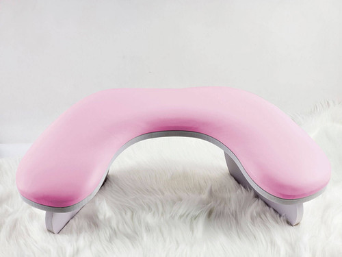 Sassy U-Shape Arm Rest (Leather+wood base) | SassyNailsnSupplies