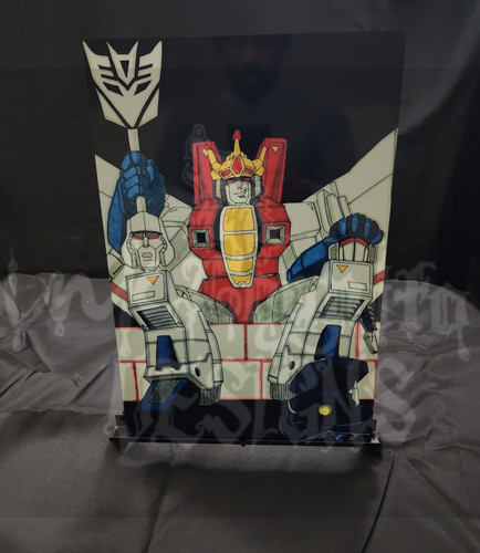 King Starscream Throne Room | Aluminum Metal 12x18 | Inkcognitodesigns
