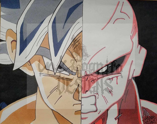 Ultra Instinct Unleashed | Goku UI vs Jiren Fan Art 8.5x11 ...
