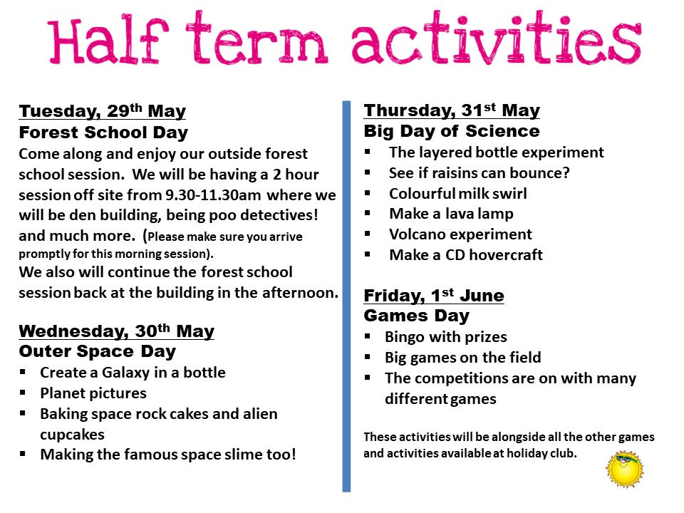 May Half Term Holiday Club