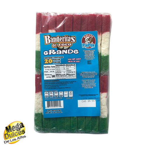 BANDERITAS DE COCO GRANDE | MegaDulces
