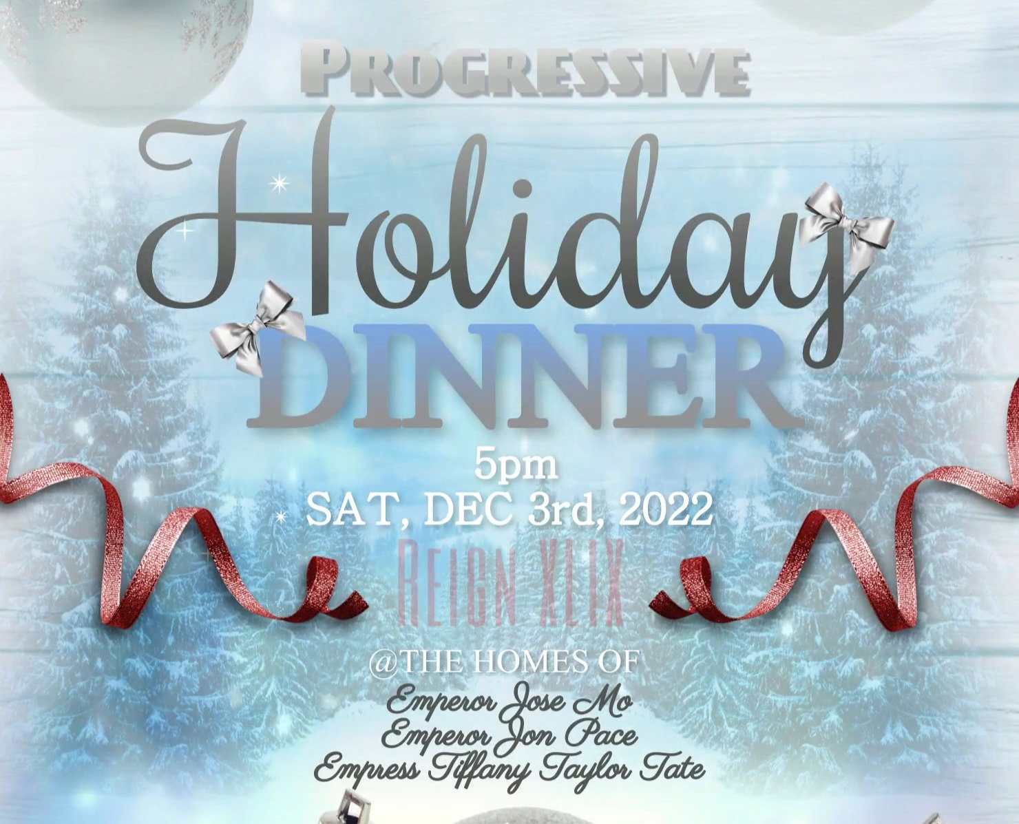 Progressive Holiday Dinner | Imperial Dove de Fre